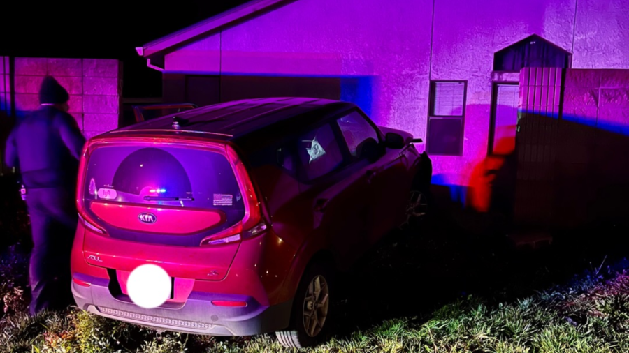 Juvenile driver arrested after crashing stolen car into Antelope residence