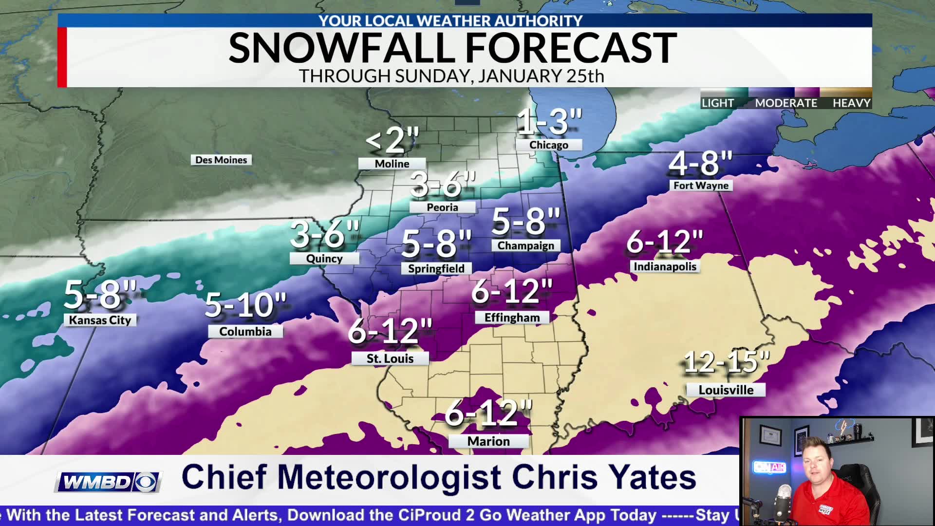Winter weather forecast through Sunday, January 25