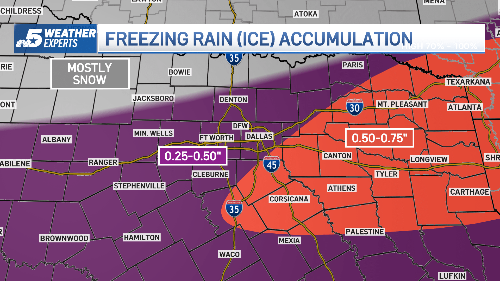 Live updates: Freezing rain, sleet cover North Texas roads as Arctic ...