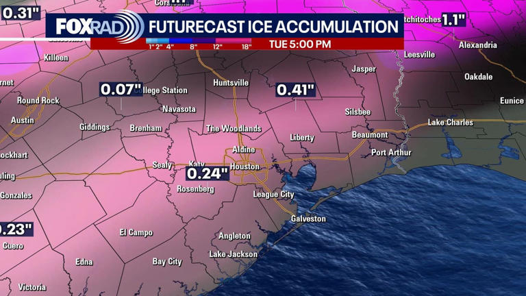 Houston winter storm: Weather forecast today, timeline, ice threat ...