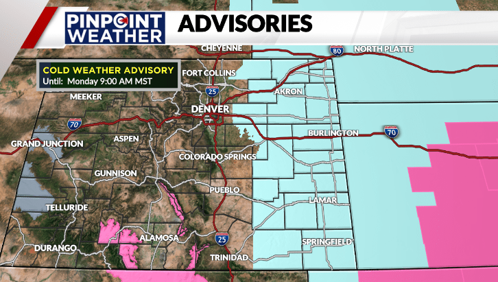 Denver weather: Pinpoint Weather Alert Day Saturday, Sunday for cold, snow