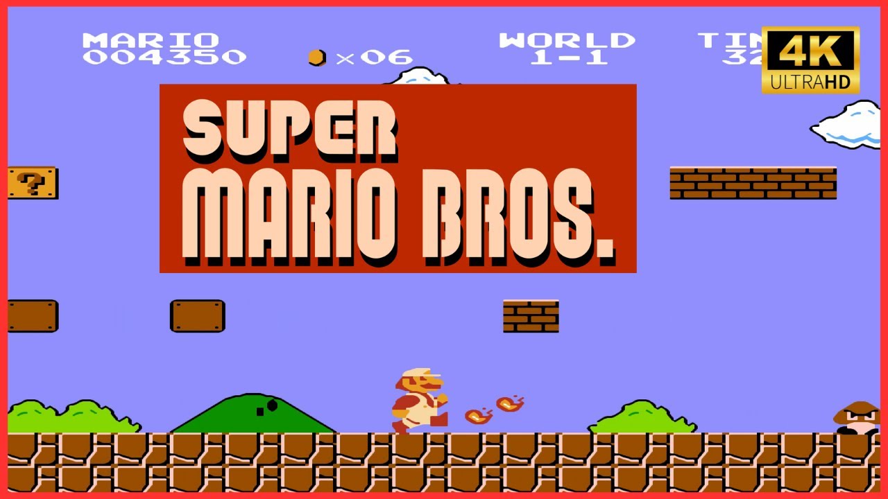 Super Mario Bros 1985 NES full game walkthrough 4K ultra HD