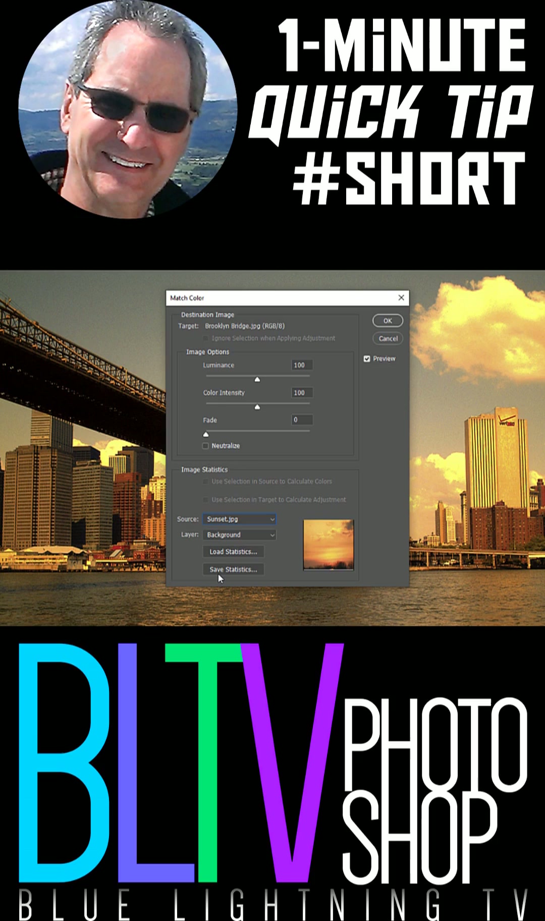 1-minute quick tip #short: Apply colors from 1 photo to another photo!