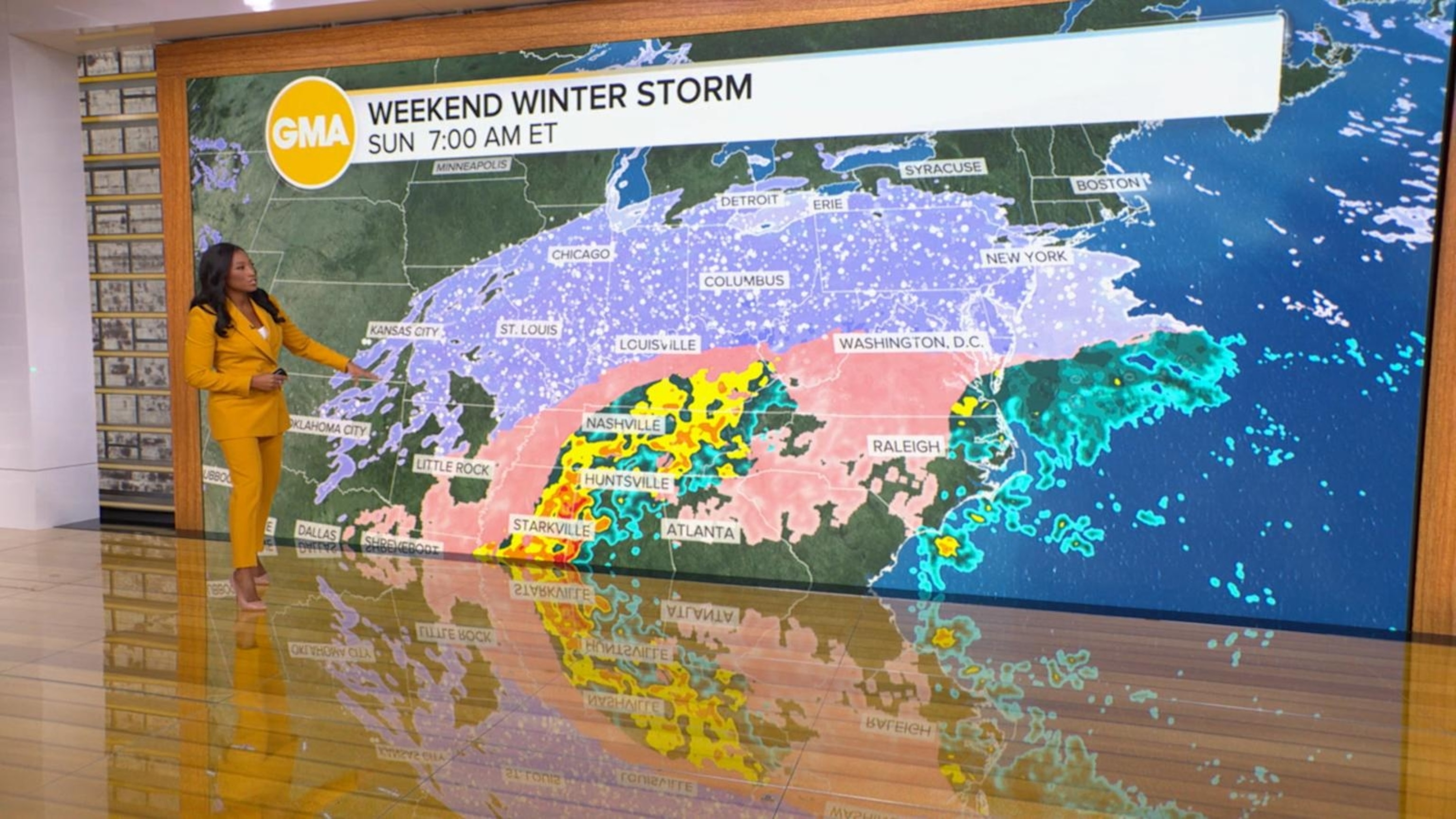 Tracking and timing the massive snowstorm