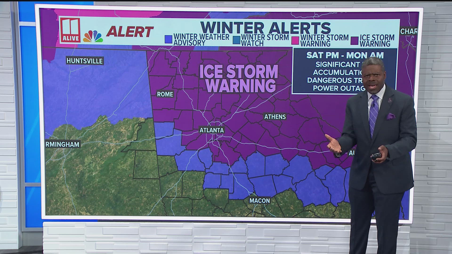9:30AM Saturday update: Winter storm forecast in Georgia