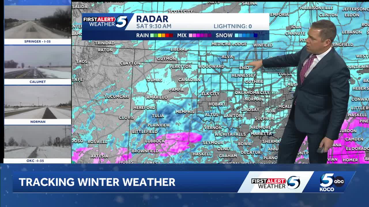 Oklahoma winter storm update: Tracking road conditions