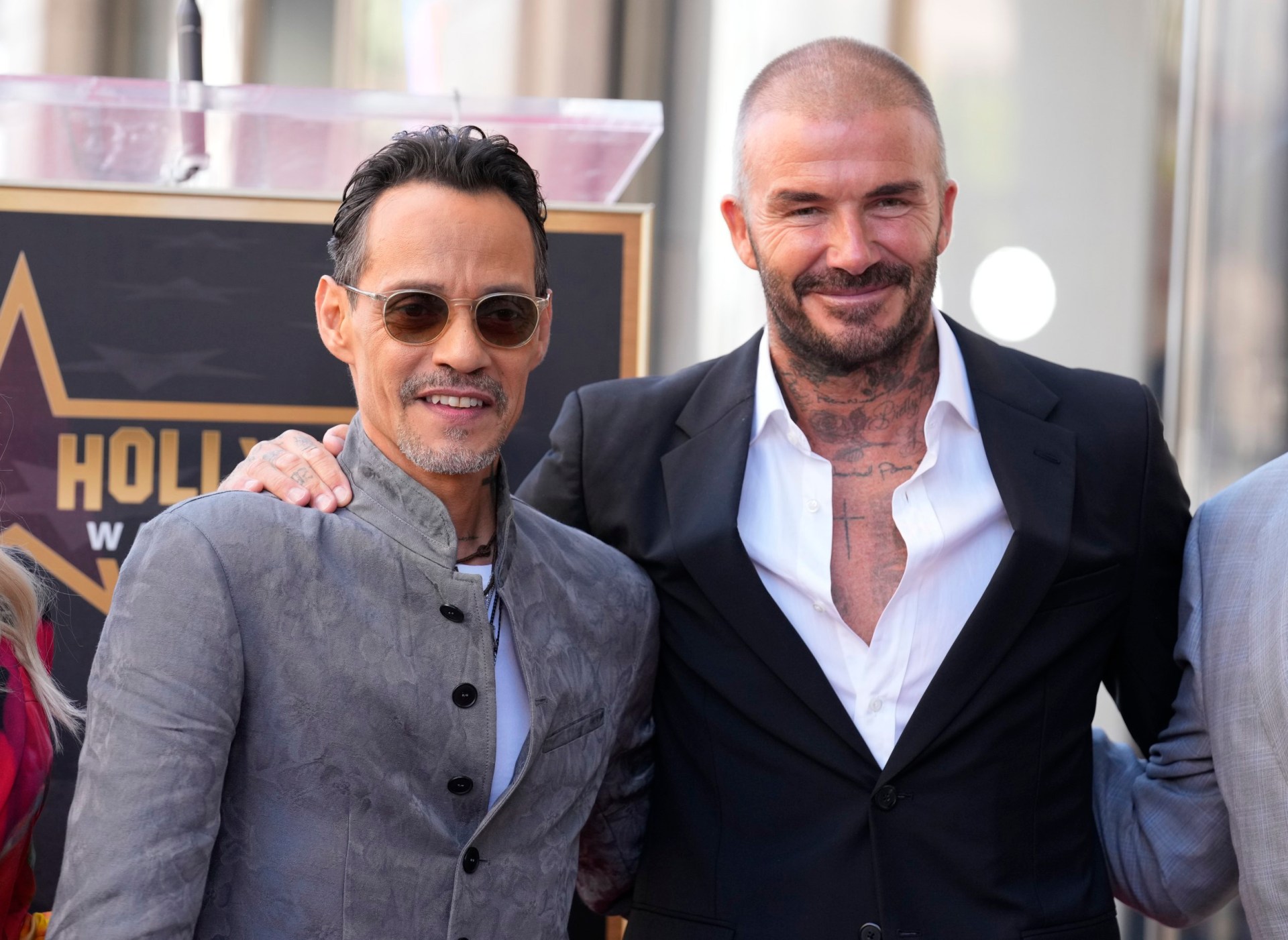 David Beckham supports Marc Anthony amid wedding drama