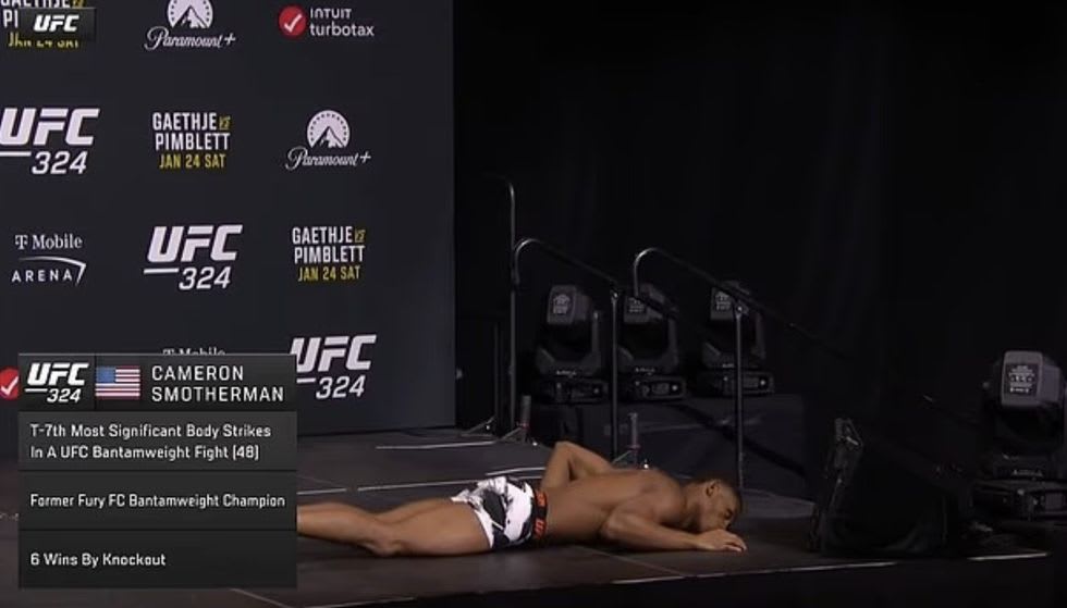 UFC star terrifyingly collapses on stage on live TV just hours before fight
