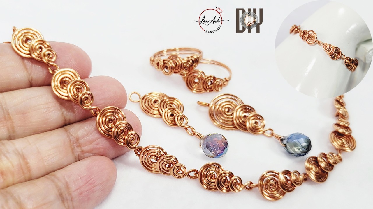 DIY spiral wire bracelet | Elegant handmade jewelry tutorial 1122