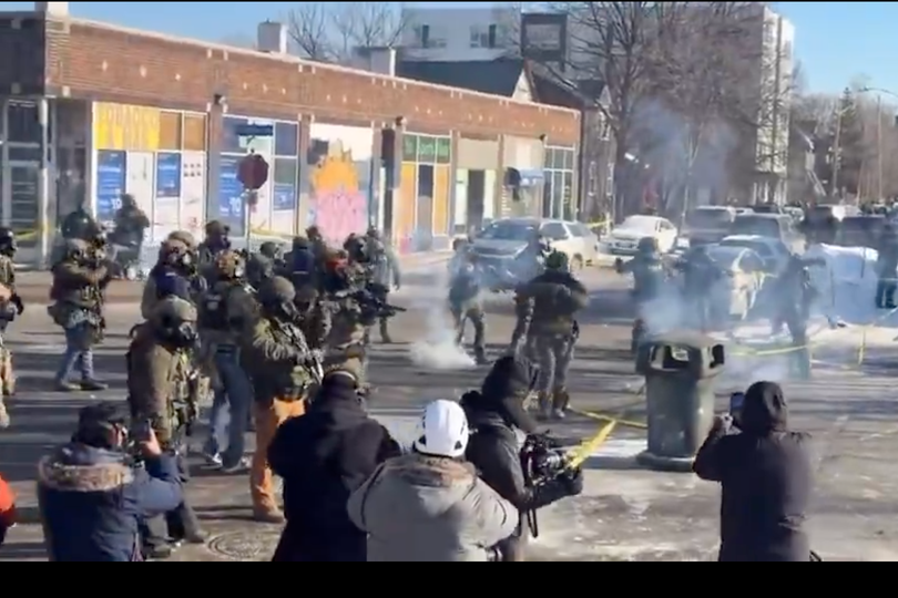 Pepper spray, tear gas and flash bangs fired at protesters after ICE ...
