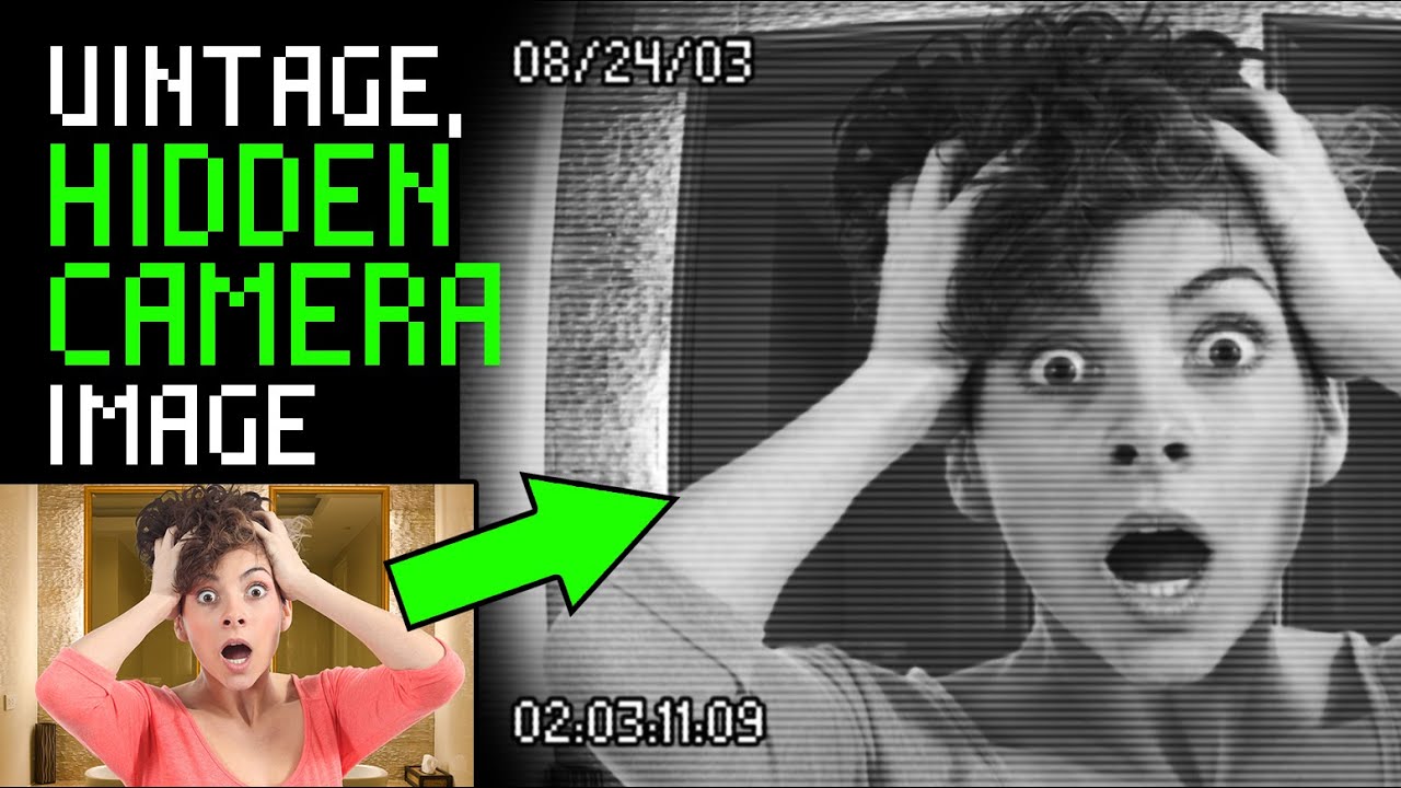Photoshop: Create the look of a vintage, hidden camera video screenshot