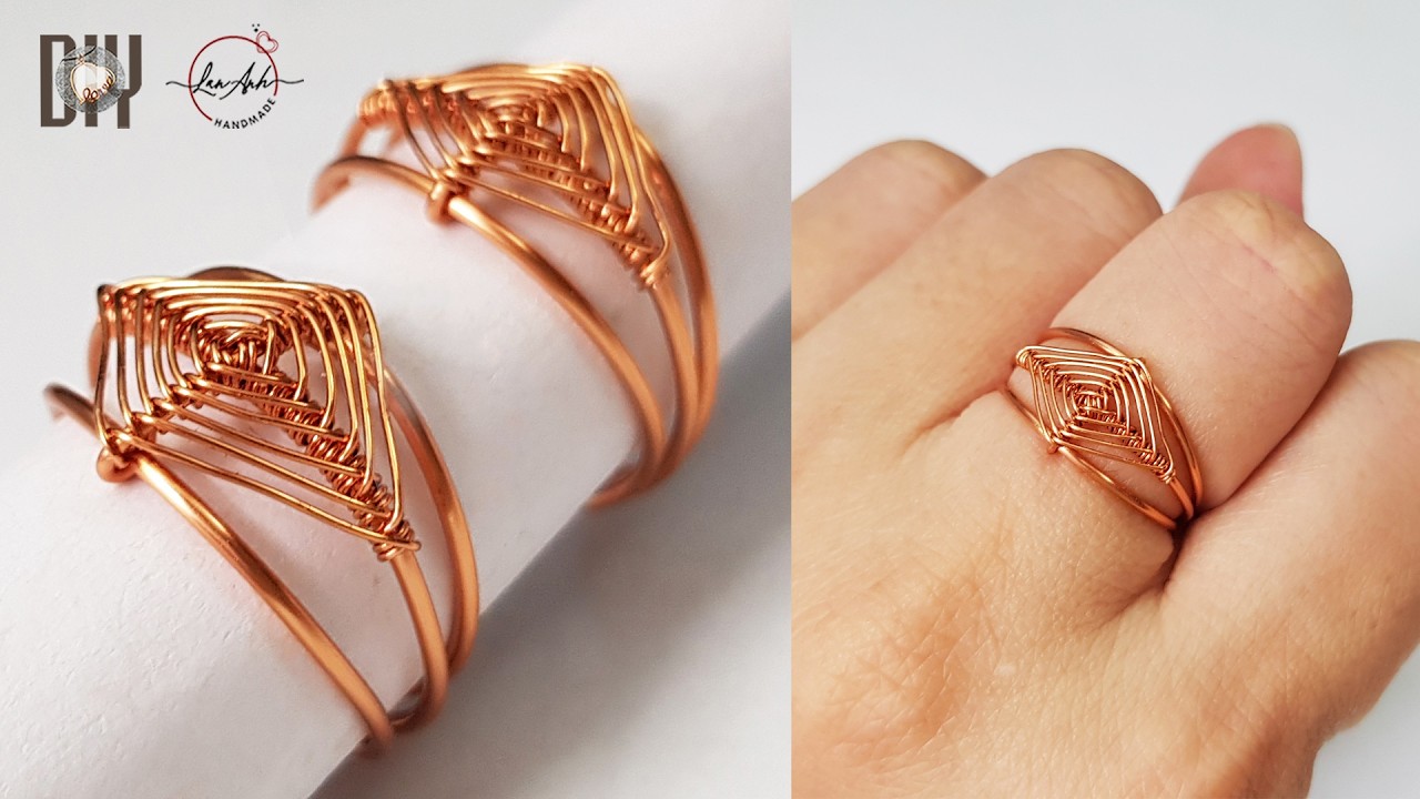 Handmade jewellery making at home | Ring inspired "God's eye craft"