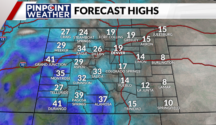 Denver weather: Pinpoint Weather Alert Day Saturday, Sunday for cold, snow
