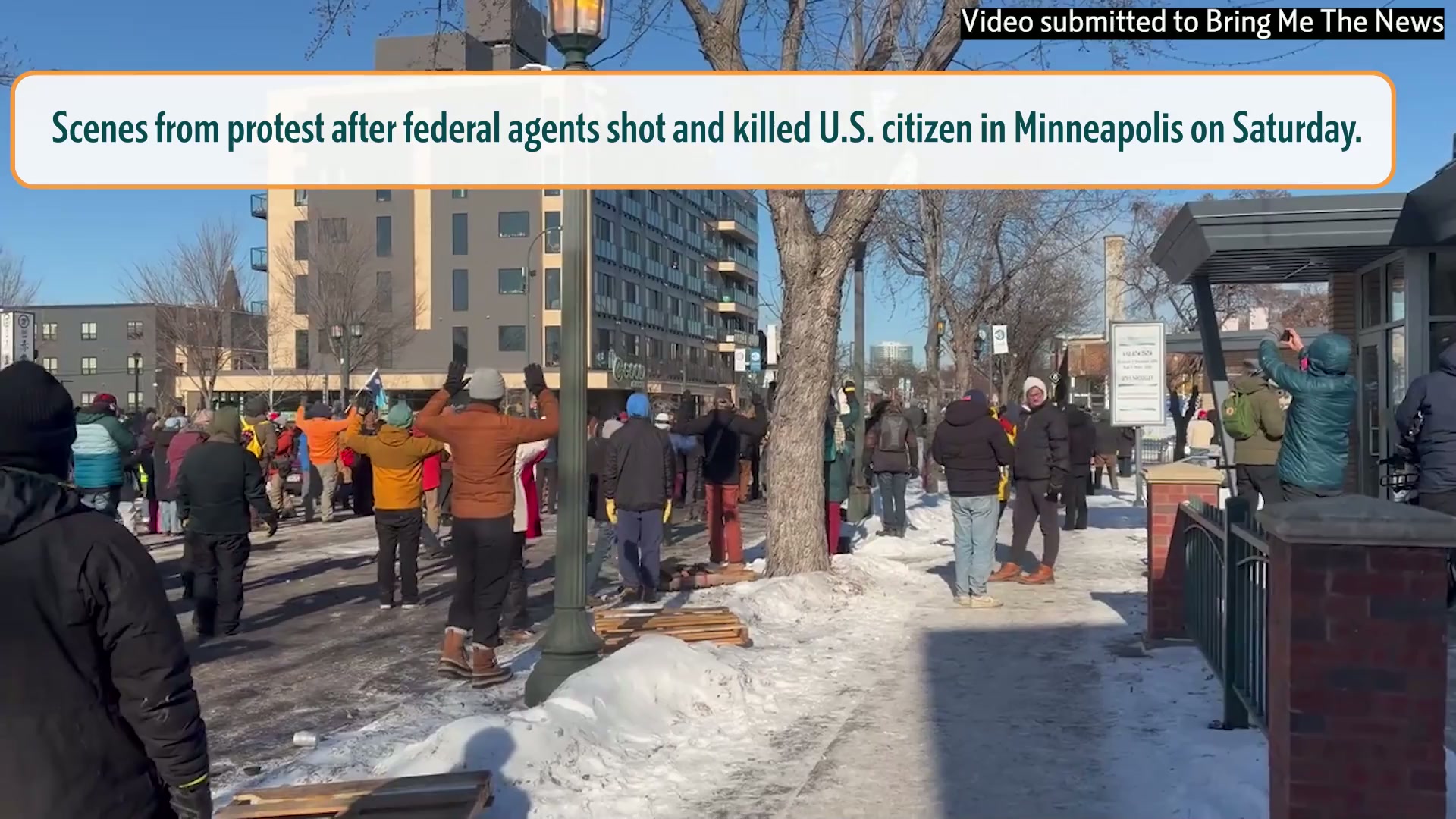 Scenes from protest after federal agents shot and killed US citizen in ...