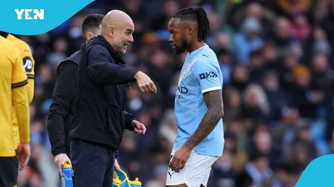 Manchester City celebrate Antoine Semenyo’s first Premier League goal ...
