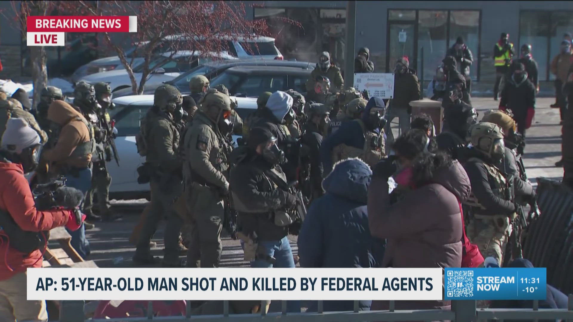 ICE agents destroy barricade set up by protestors following deadly ...