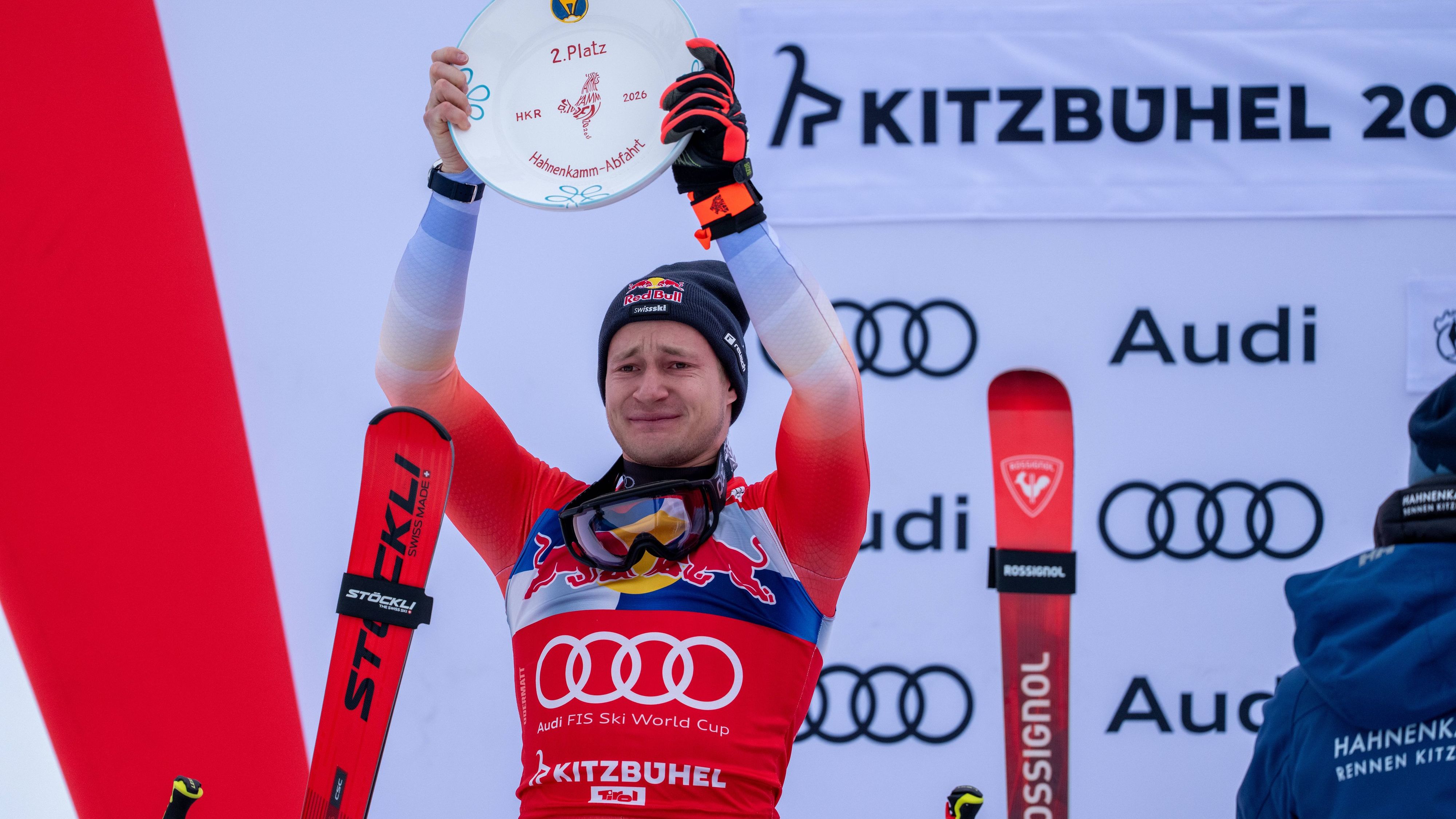 Odermatt vergiesst bei der Kitzbühel-Siegerehrung bittere Tränen