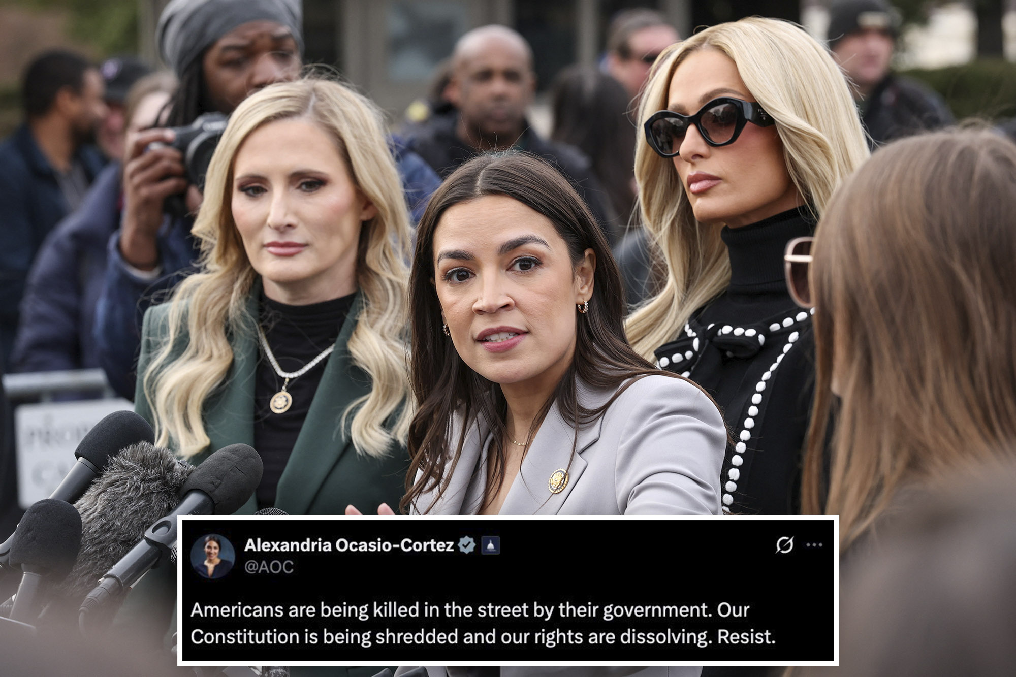 AOC urges US Senate to block ICE funding after armed protestor fatally ...