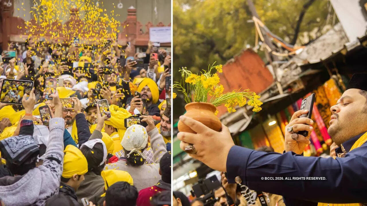 Under a canopy of yellow, Basant blossoms at Nizamuddin Dargah