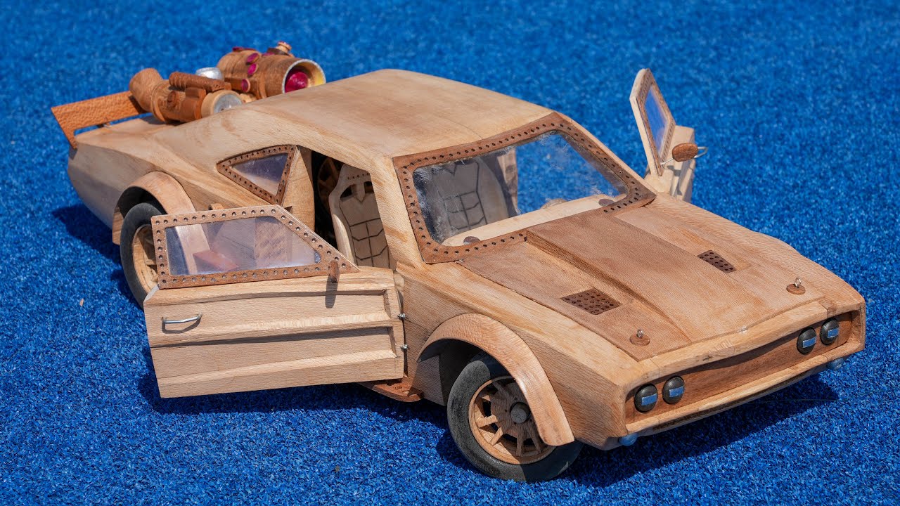 Handmade wooden Dodge Charger | Realistic wooden muscle car model build