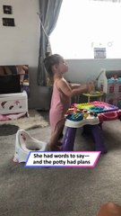She was blabbering like a boss… then the potty struck back | Heartsome 💖