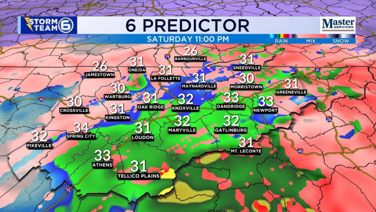 Knoxville weather: Ice and snow impacting the area Saturday into Sunday