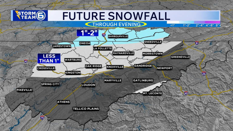 Knoxville weather: Ice and snow impacting the area Saturday into Sunday