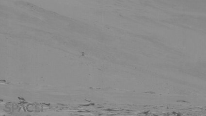 Mars Perseverance rover watches Ingenuity helicopter zoom above red ...
