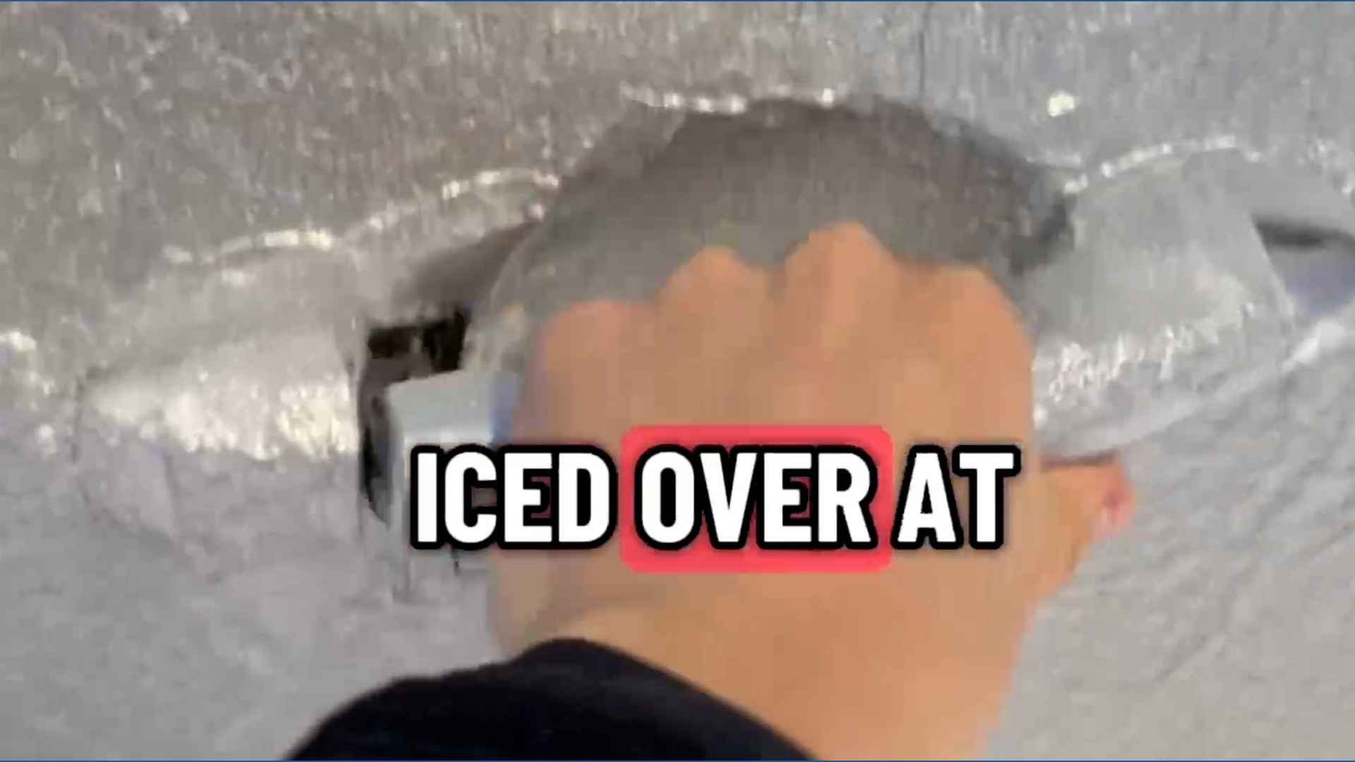 Car doors icing over in Gainsville, Texas