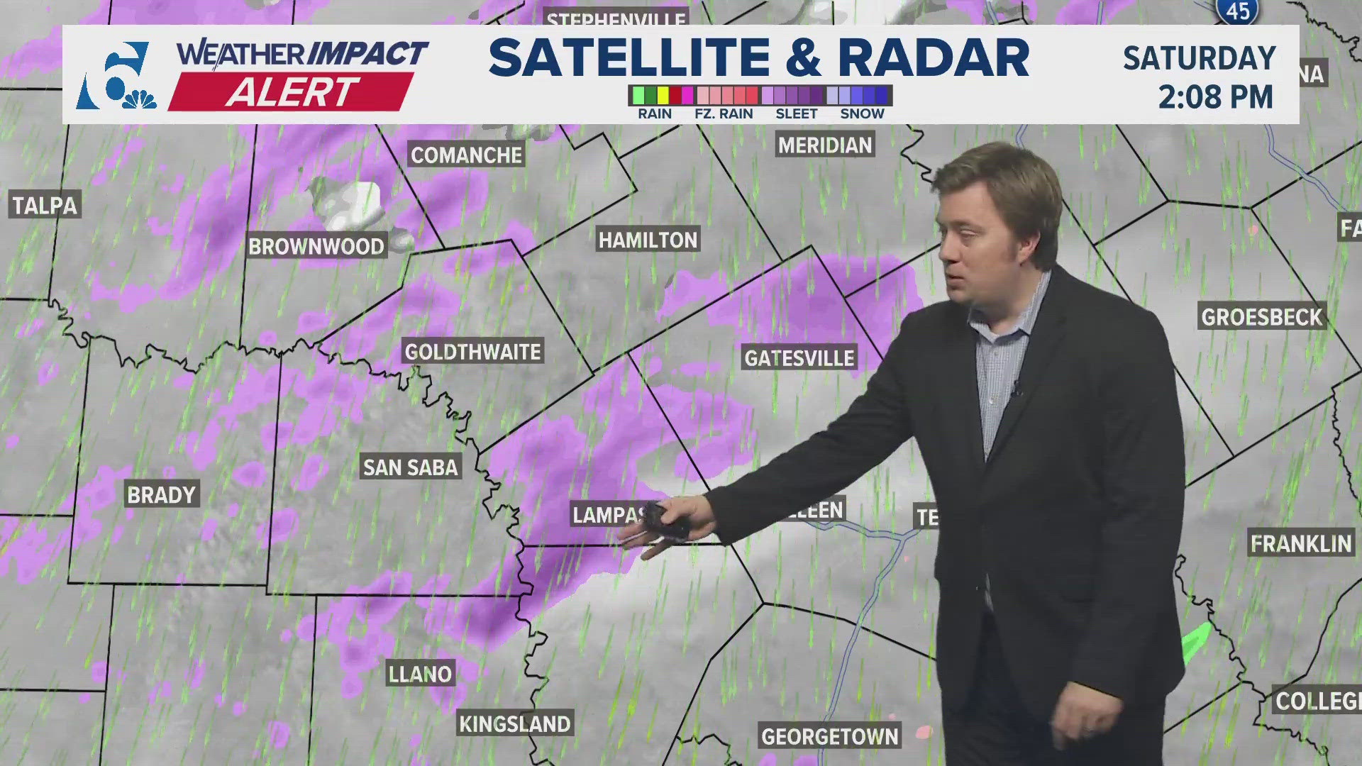 Weather Impact Update | Wintry mix to ramp back up after break in precipitation