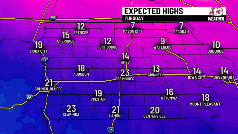 Little relief ahead following weekend of bitter cold, winds