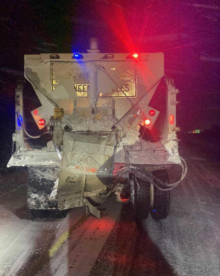 Oklahoma snowplow rear-ended on I-40 as winter weather moved in