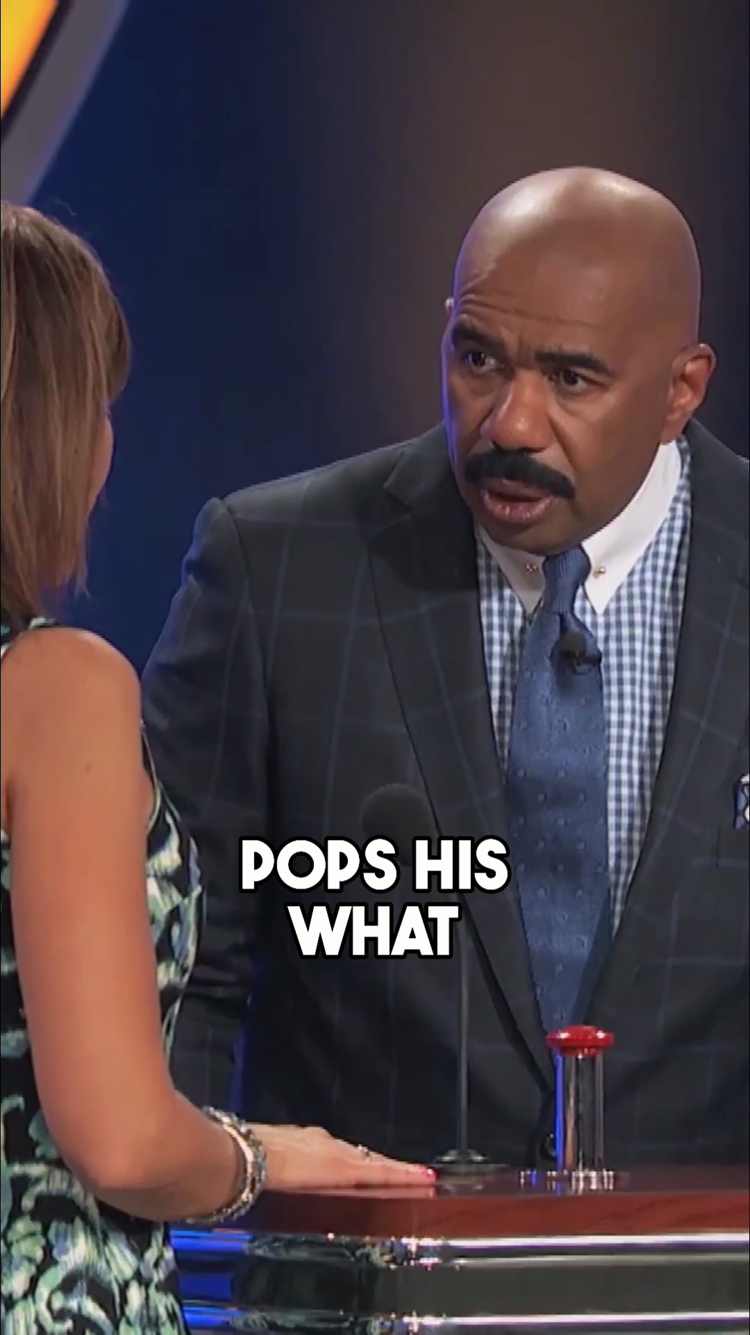 Steve Harvey can’t believe Shelly’s answer to this Family Feud question
