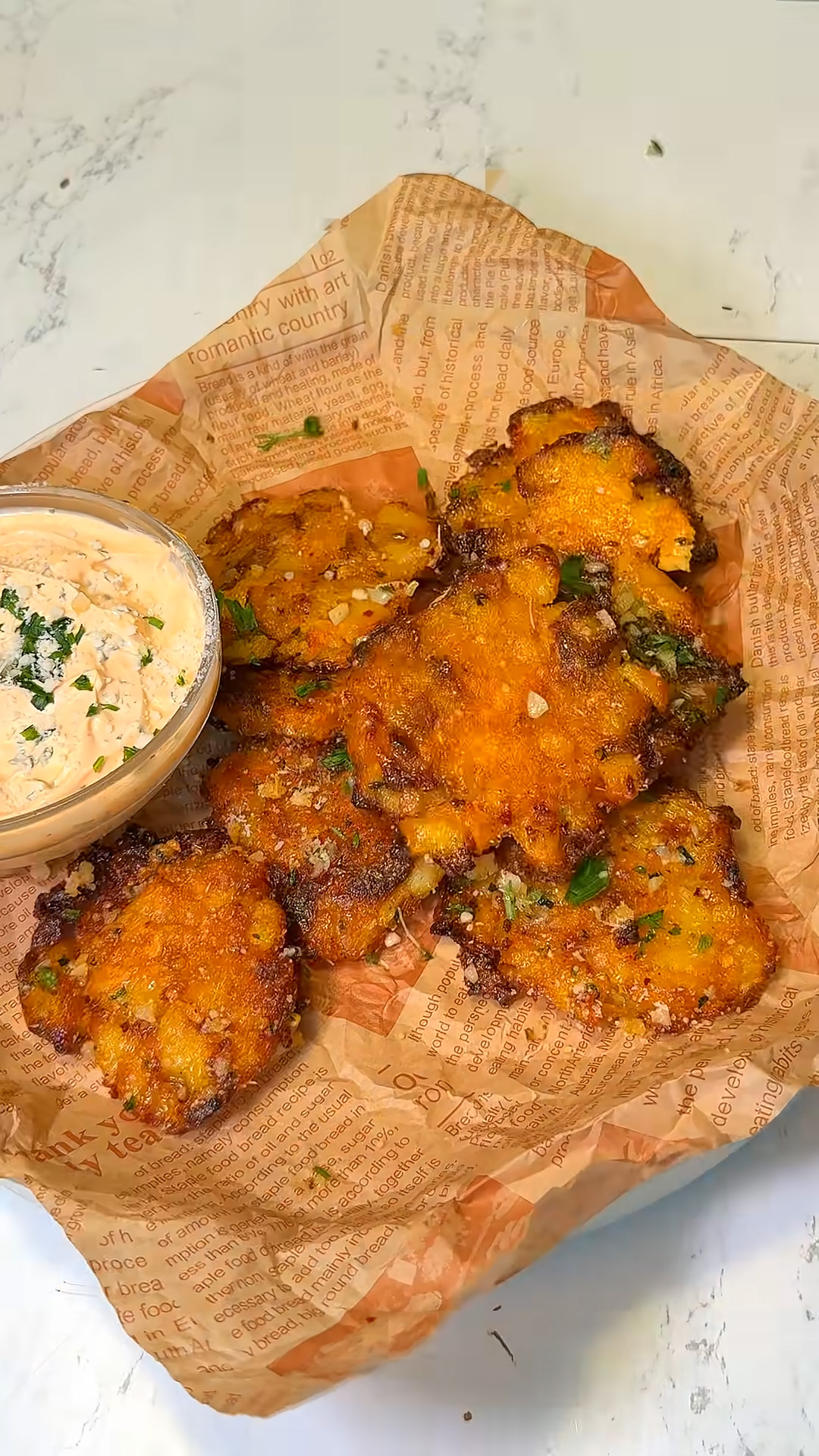 Crispy garlic butter smashed potatoes