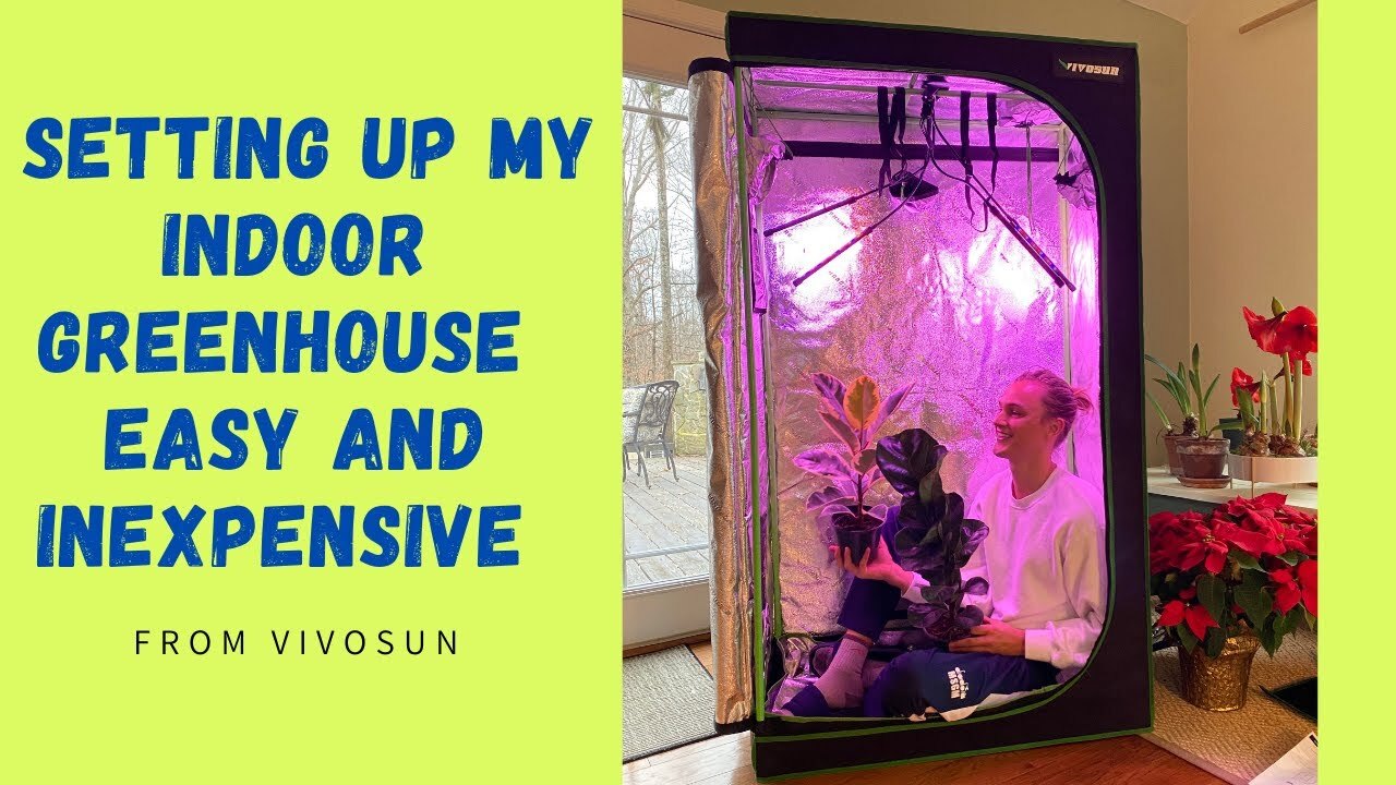 My NEW indoor DIY greenhouse! Easy set up, inexpensive, high quality