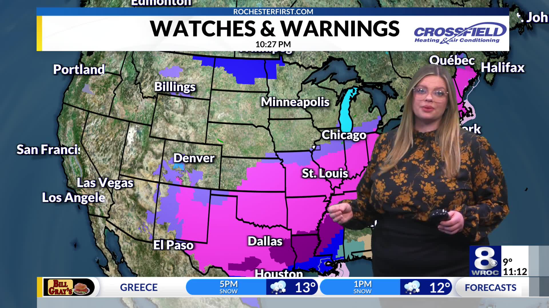 Rochester's Saturday night weather forecast