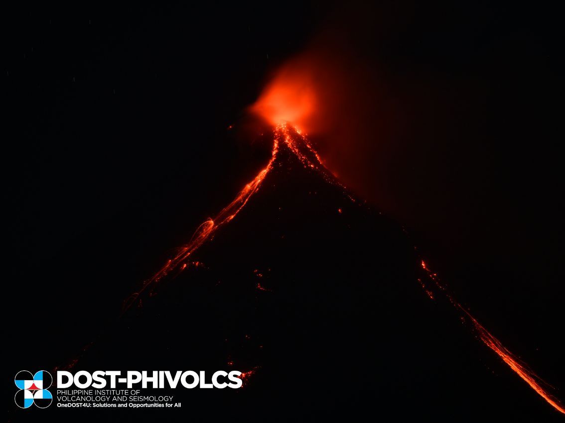 Mayon Volcano's effusive eruption continues for 18th consecutive day