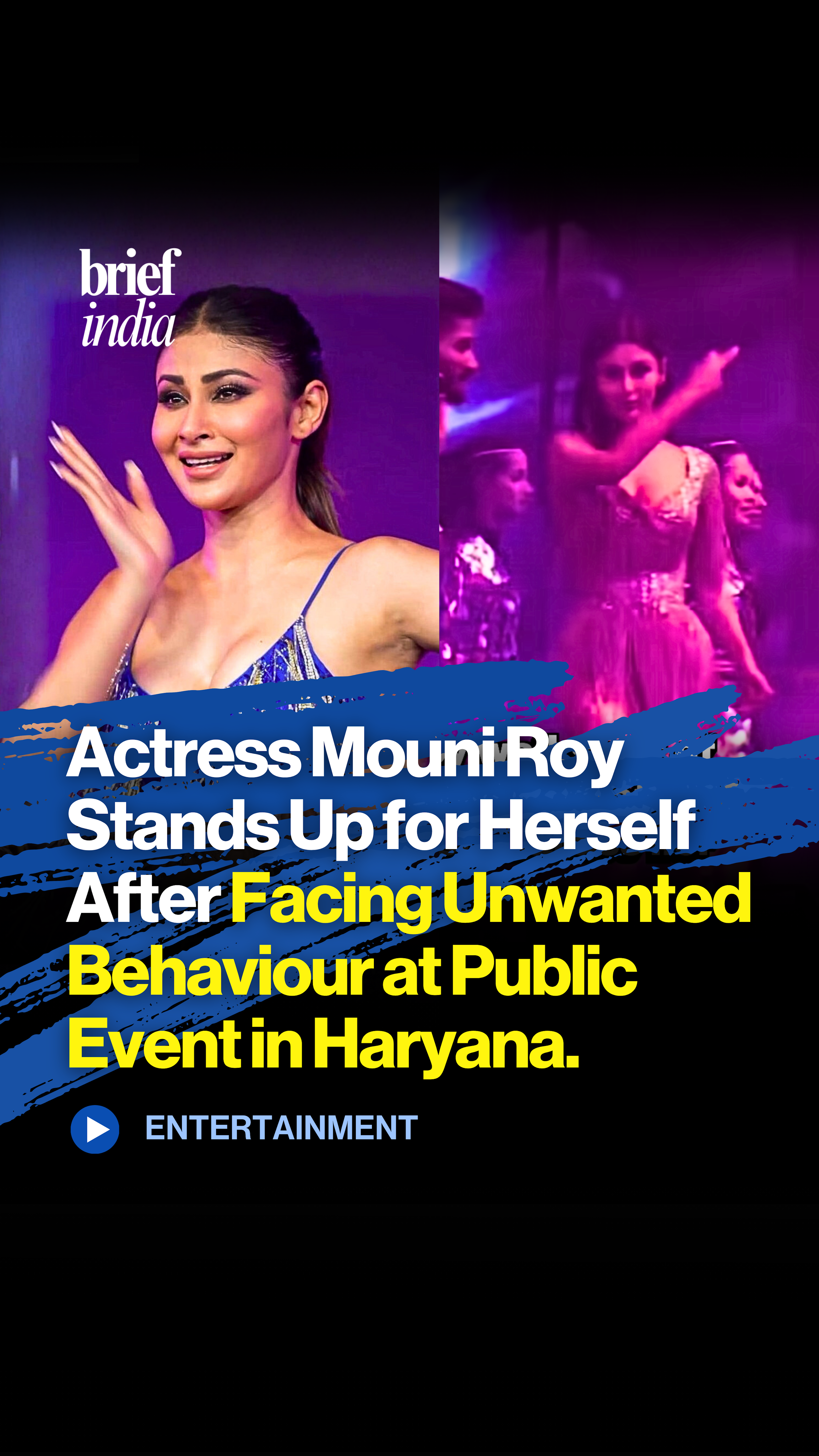 Actress Mouni Roy stands up after harassment at Karnal event