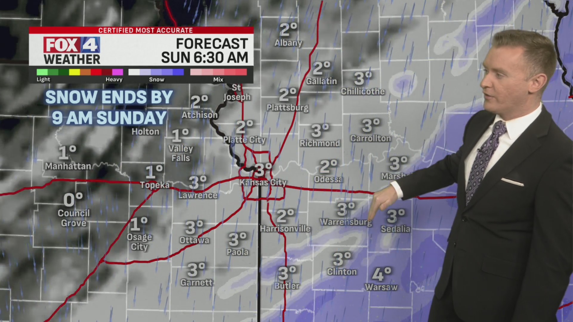 Saturday night forecast