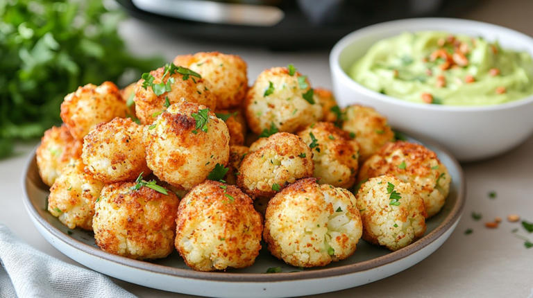These air fryer cauliflower cheese balls will be gone in a flash