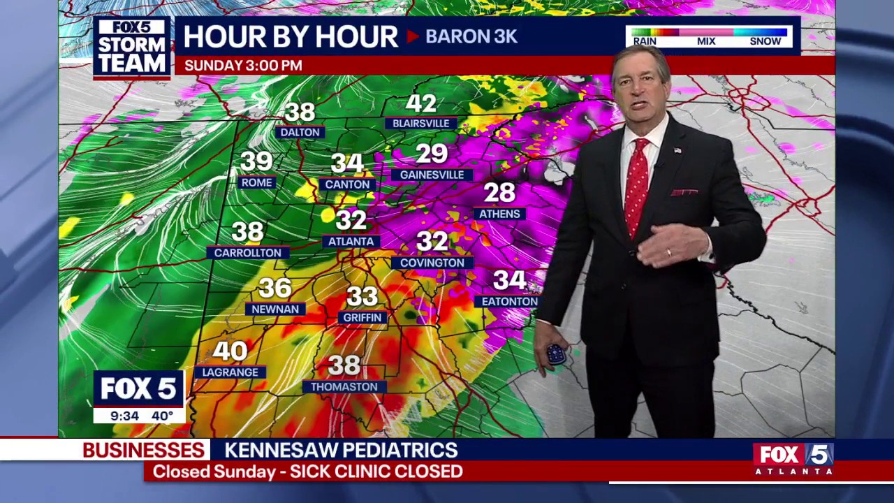 Dangerous ice headed into North Georgia