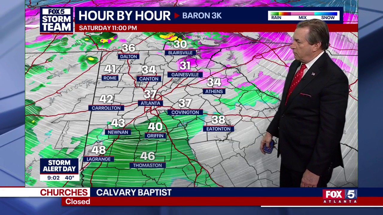When will the icing begin in North Georgia?
