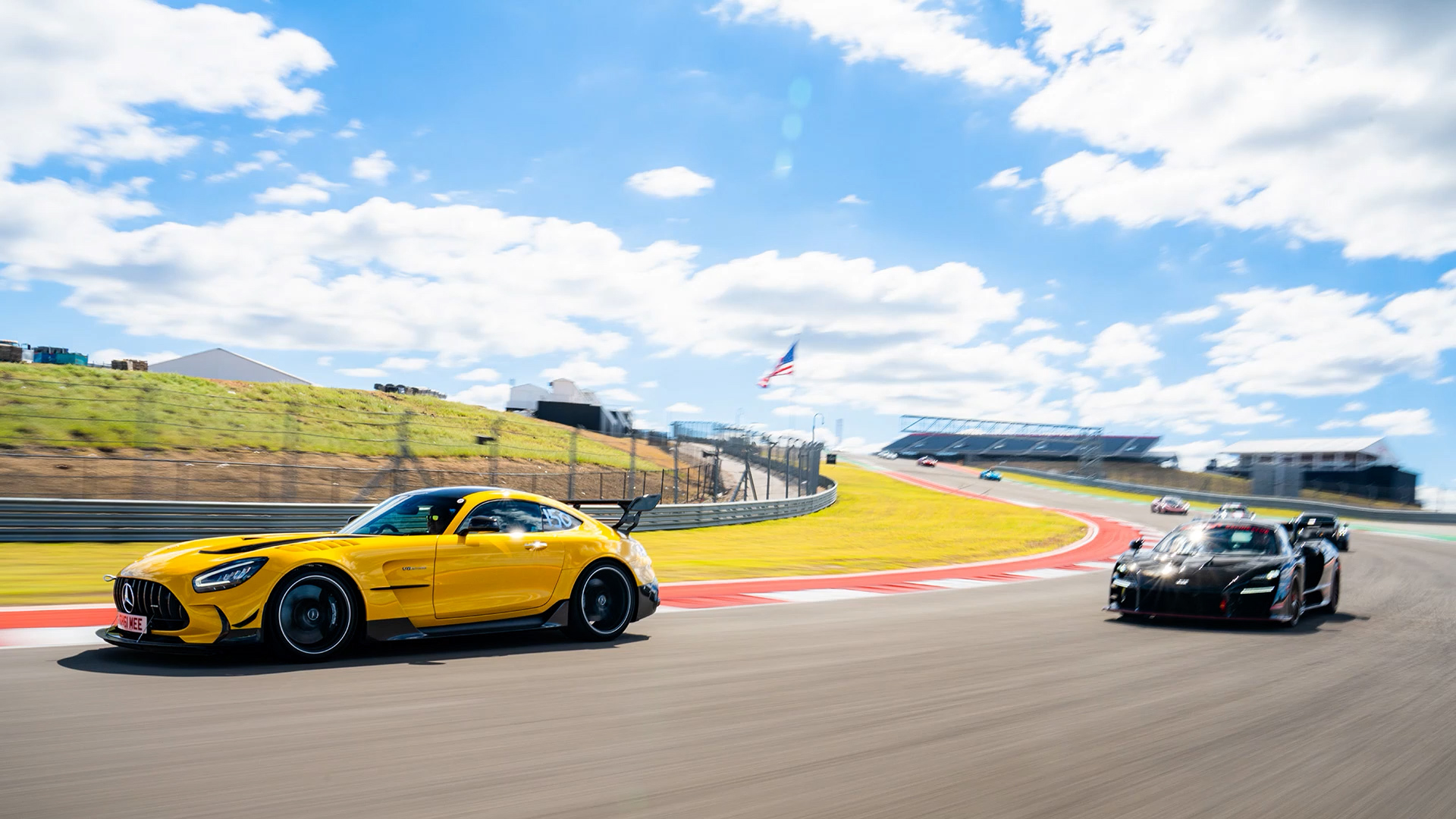 Flat out at the US formula circuit