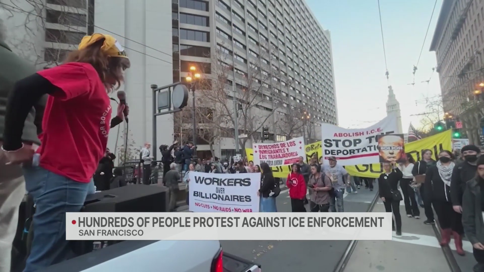 Hundreds protest in SF against ICE enforcement