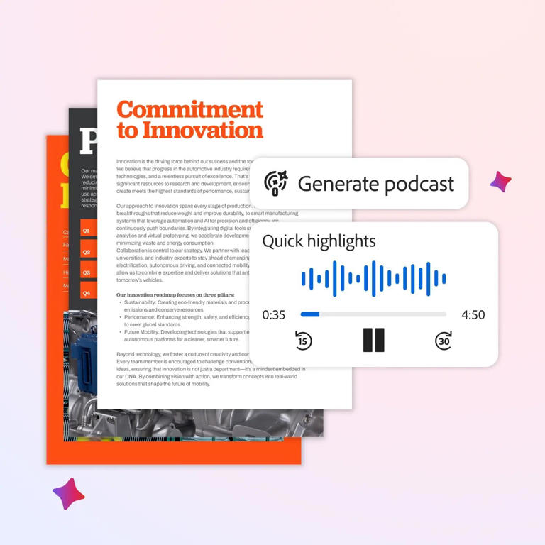 You can now turn PDFs into podcasts and slides with Adobe’s new AI feature
