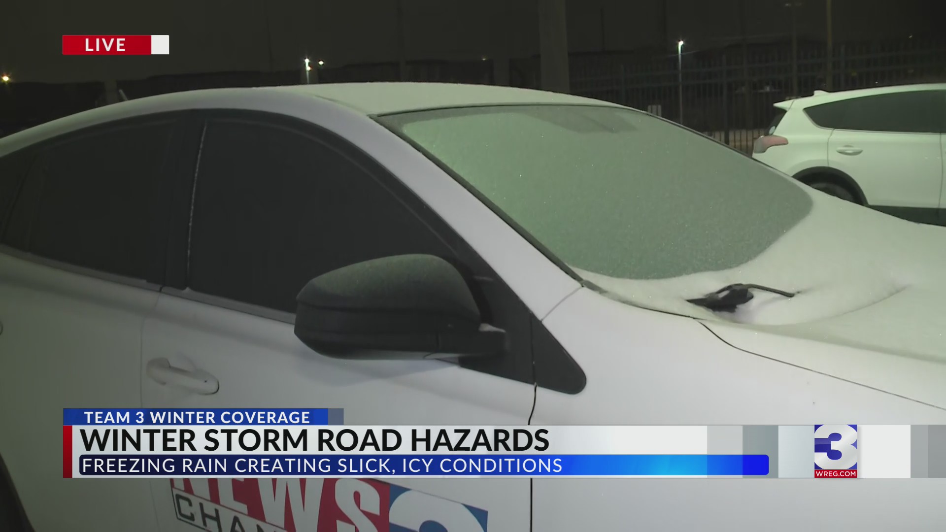 Winter storm road hazards