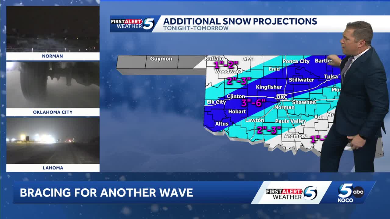 Oklahoma winter storm update: More snow to fall across the state going ...