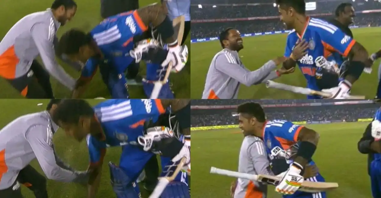 Watch: Suryakumar Yadav’s heartfelt gesture of touching throwdown ...