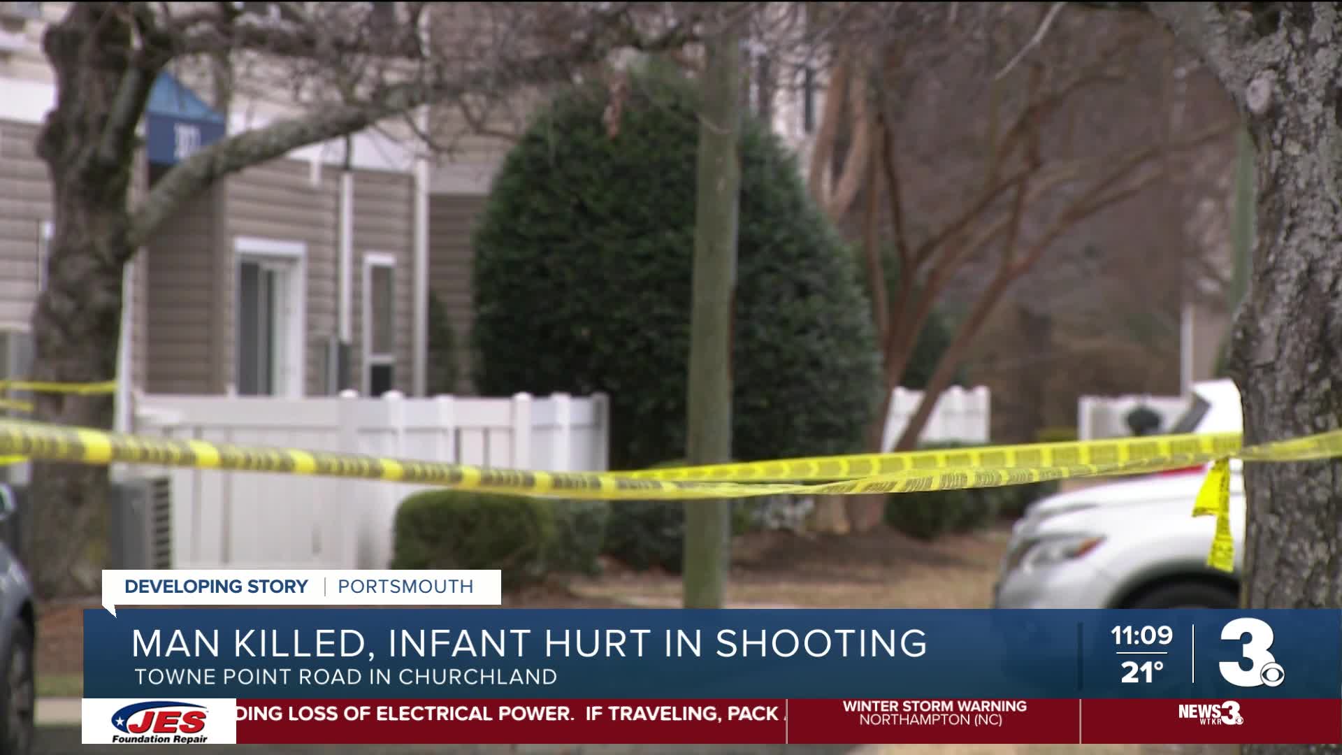 Man killed, infant hurt in shooting on Towne Point Road in Portsmouth