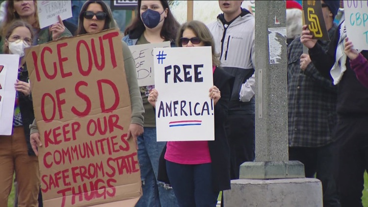 Community gathers in City Heights to protest against ICE following ...